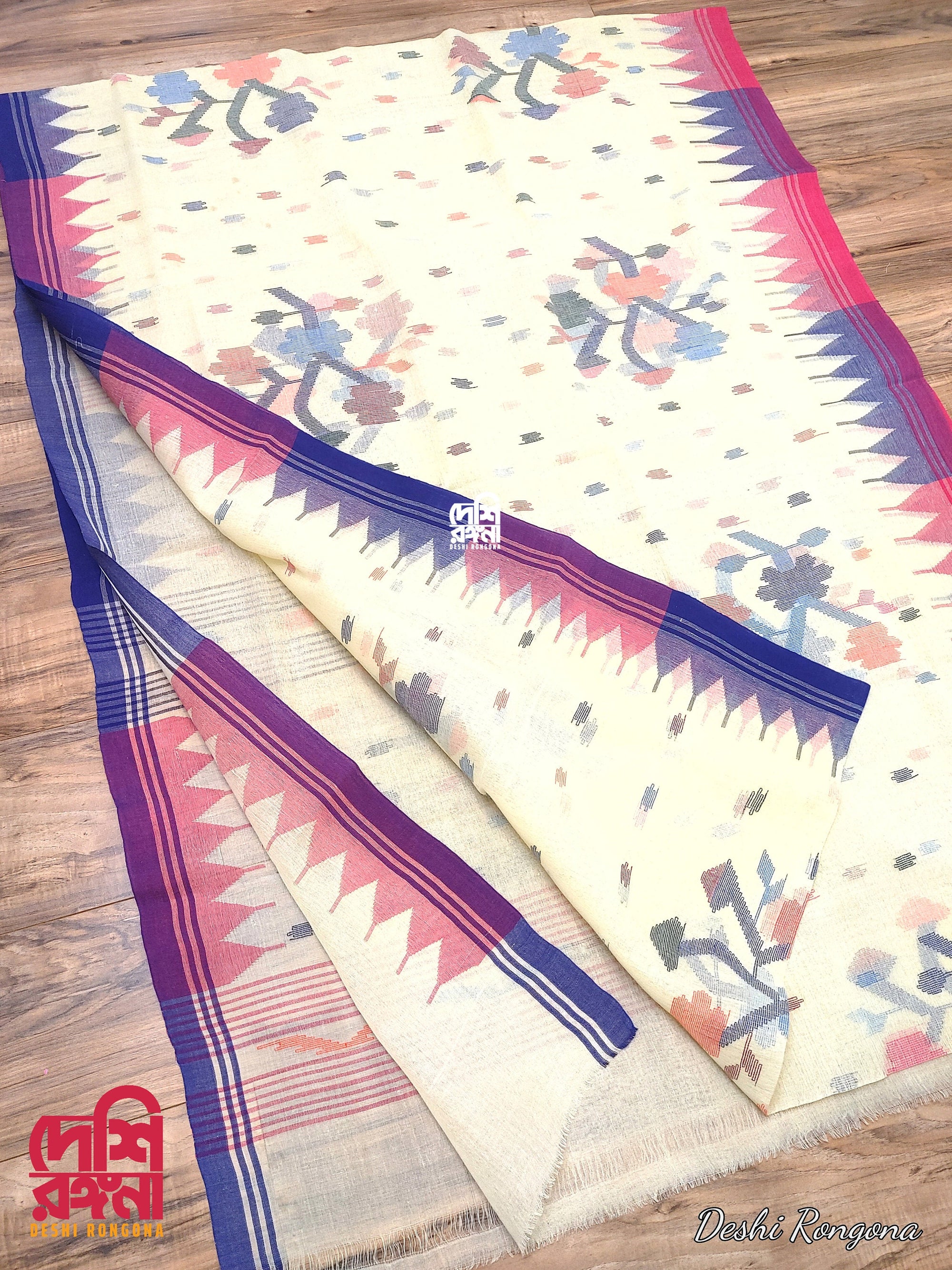 Original Dhakai Jamdani Saree – Deshi Rongona